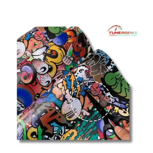 Vibrant Graffiti Car Wrap for Eye-Catching Customization | TunerGenix